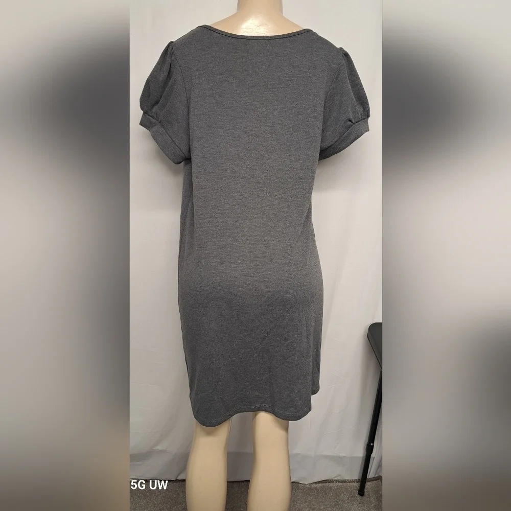 Enfocus Studio | Tops | En Focus Women 6w Grey Tunic Mini Dress Short ...